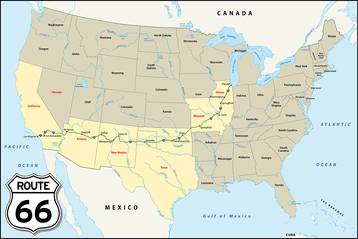 Driving on Historic Route 66 - Armada Trucking Group